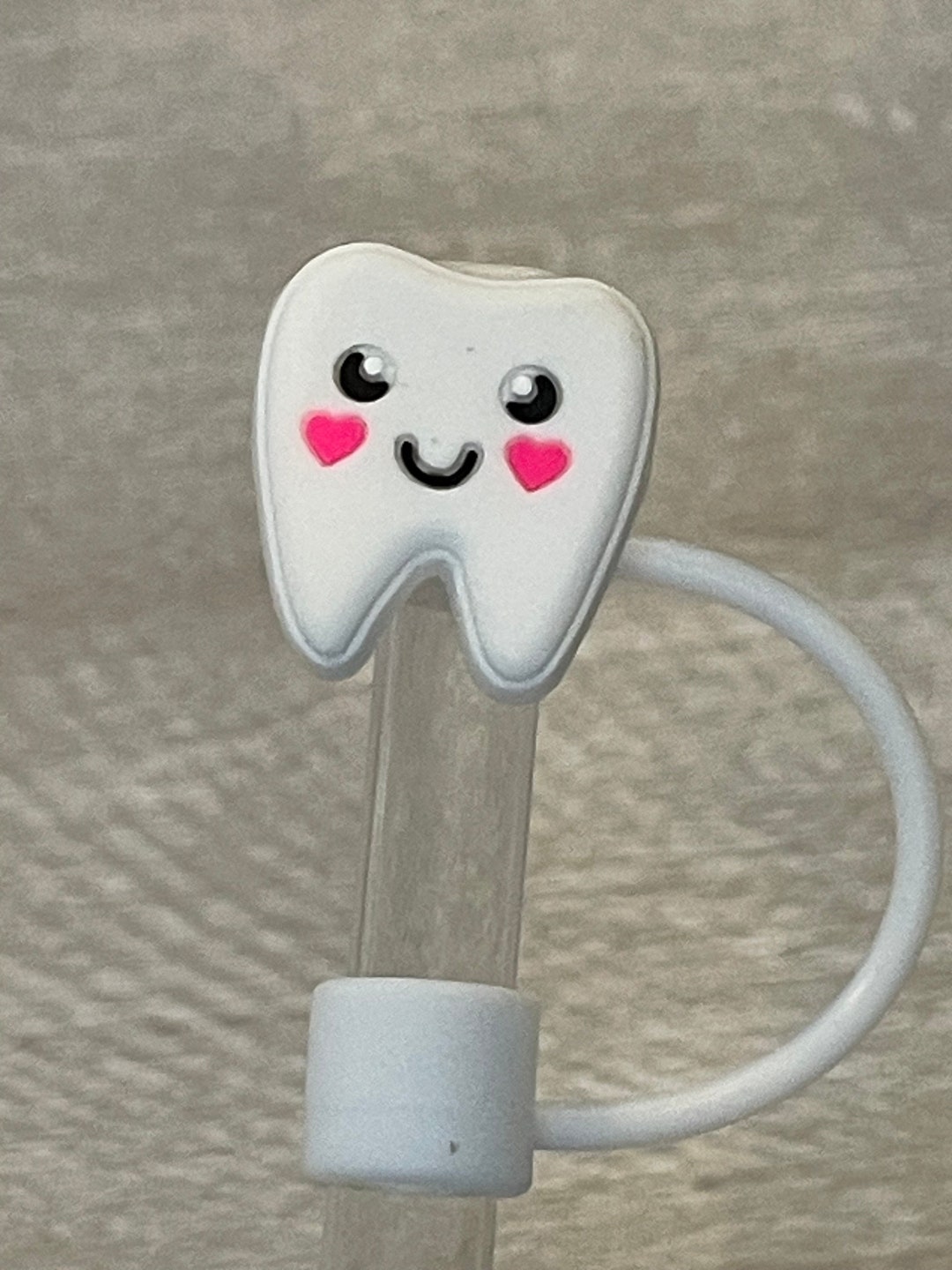 Tooth - Dentist - Dental - Straw Topper - Cover for Straws -8mm or 10mm ...