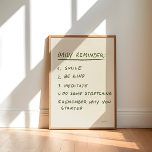 Daily Reminder Digital Print, Motivational Modern Art, Office Decor ...