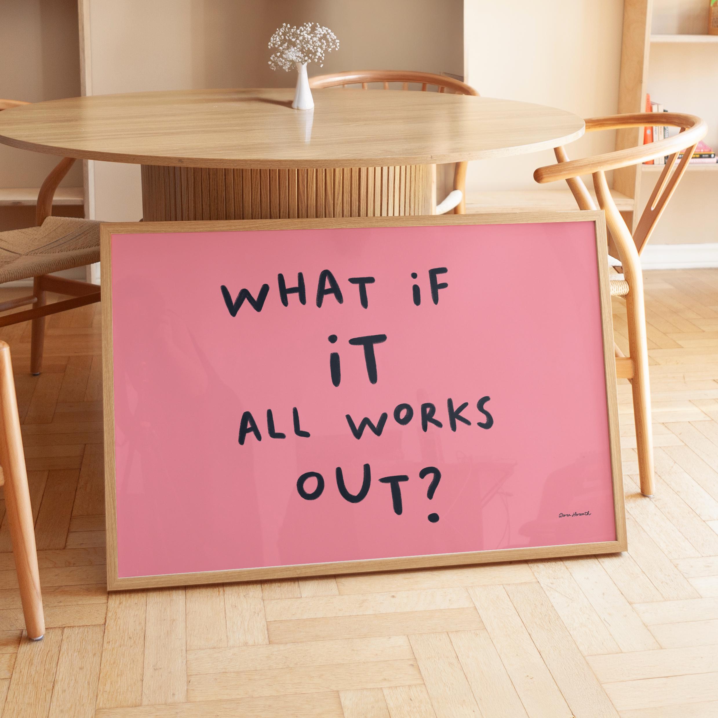 What If It All Works Out Wall Art, Horizontal Aesthetic Print, Trendy ...