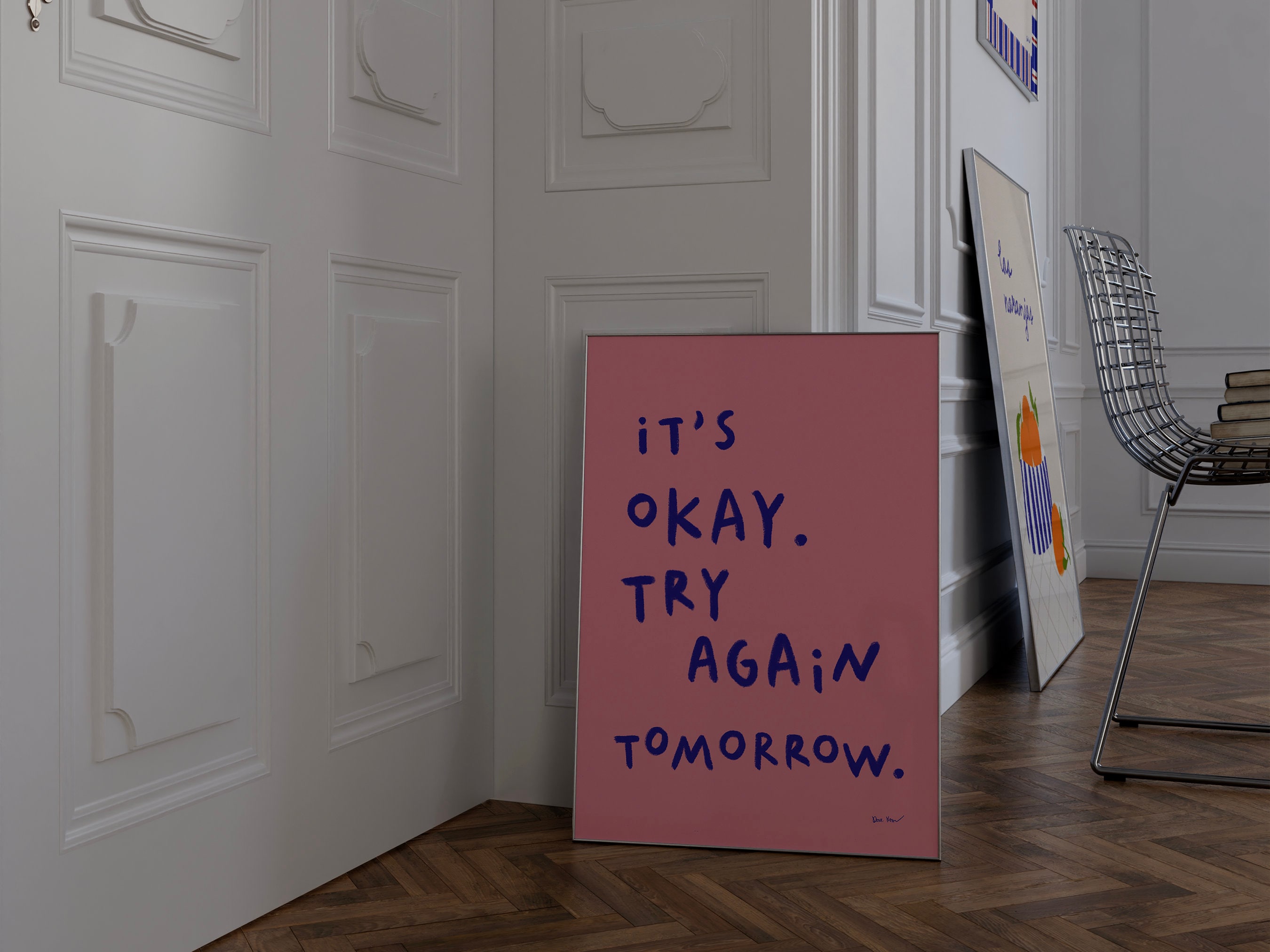 It‘s Okay Try Again Tomorrow Wall Art, Retro Aesthetic Print, Trendy ...
