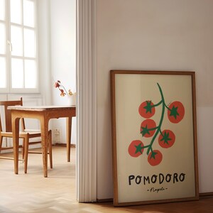 Pomodoro Napoli Wall Art, Cherry Tomato Poster, Food Art Print ...