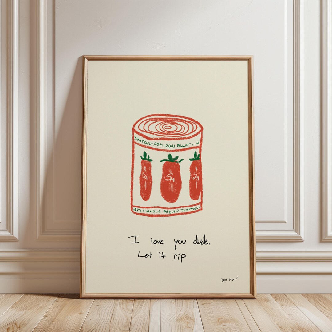 I Love You Dude Let It Rip Wall Art, the Bear Poster, Aesthetic Kitchen ...