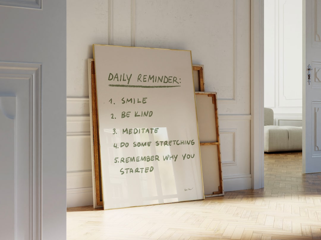 Daily Reminder Digital Print, Motivational Modern Art, Office Decor ...