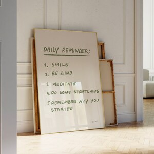 Daily Reminder Digital Print, Motivational Modern Art, Office Decor ...
