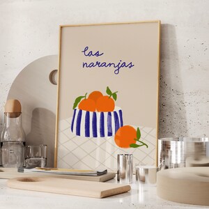 Las Naranjas Wall Art, Oranges Wall Art Print, Bowl With Oranges Decor ...