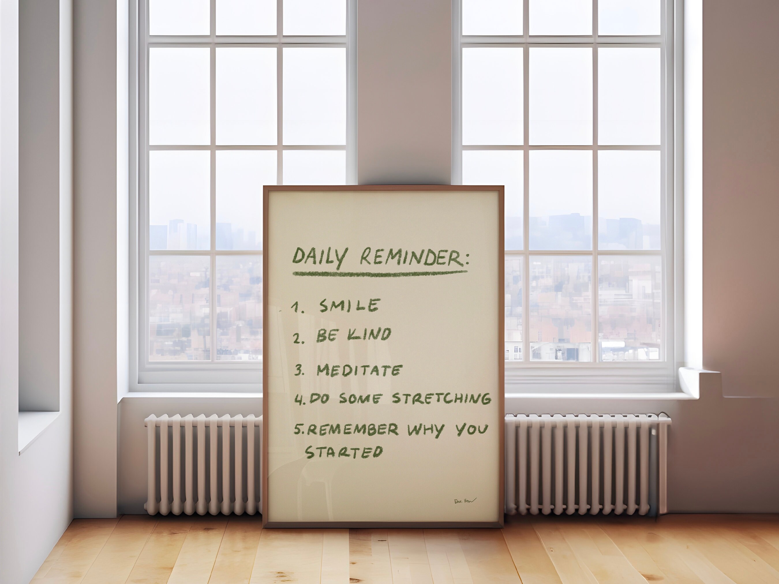 Daily Reminder Digital Print, Motivational Modern Art, Office Decor ...