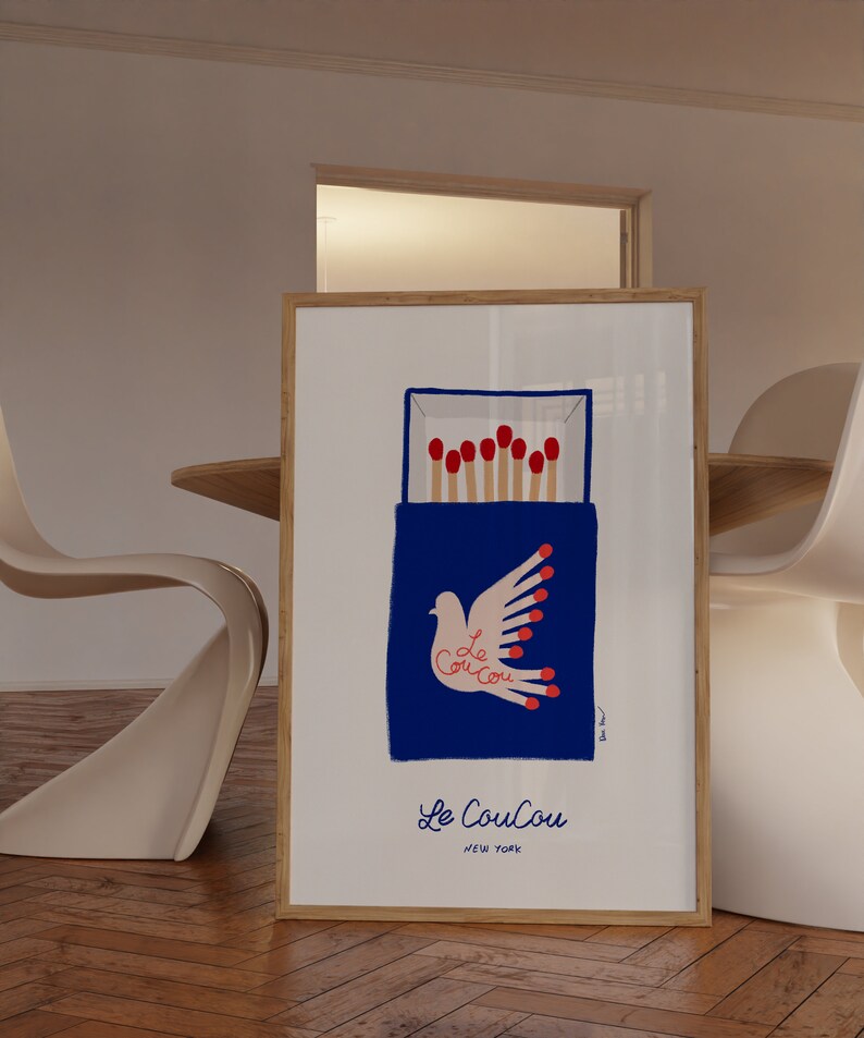 Le Coucou Matchbox Art Print: Trendy Bar Cart Decor - Etsy