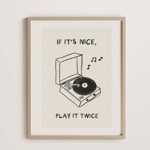 If It‘s Nice Play It Twice Wall Art, Retro Vinyl Poster, Retro Record ...