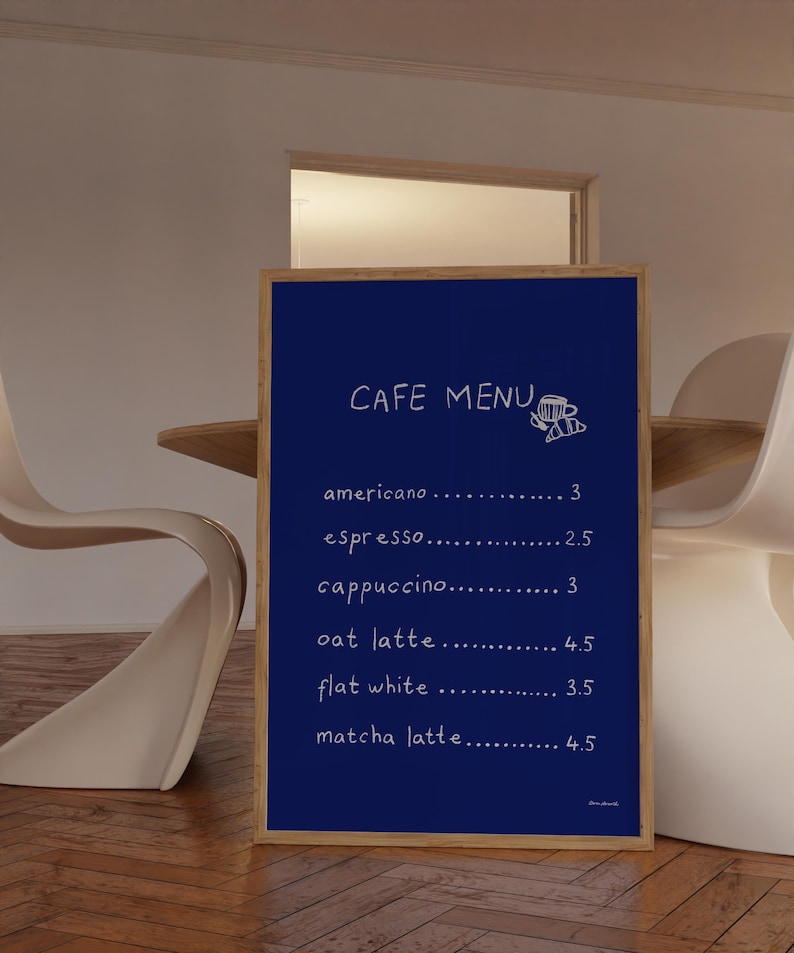 Cafe Menu Wall Art, Coffee Bar Menu, Coffee Poster, Coffee Station ...