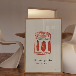 I Love You Dude Let It Rip Wall Art, the Bear Poster, Aesthetic Kitchen ...