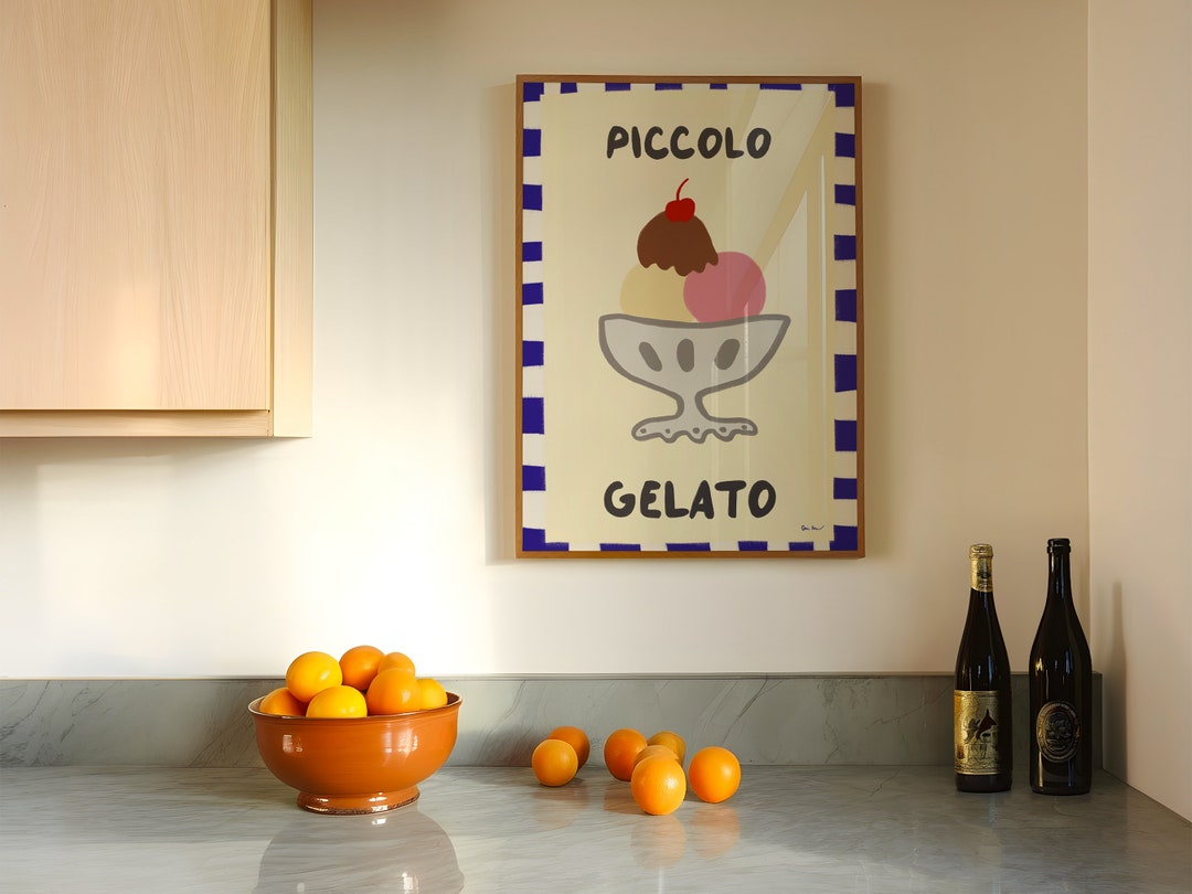 Piccolo Gelato Art Print: Modern Kitchen Wall Decor - Etsy