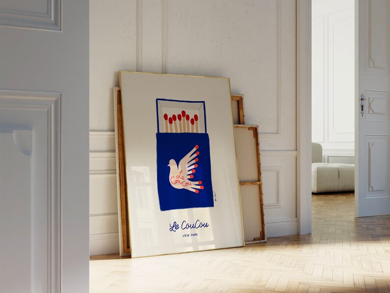 Le Coucou Matchbox Art Print: Trendy Bar Cart Decor - Etsy