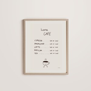 Home Cafe Wall Art, Coffee Club Print, Cute Barista Poster, Coffee ...
