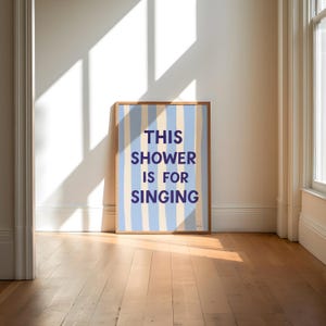 This Shower is for Singing Wall Art, Trendy Guest Check Poster ...