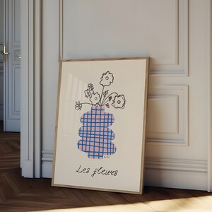 Les Fleurs Wall Art, Botanical Poster, Flowers Poster, Flowers in Vase ...