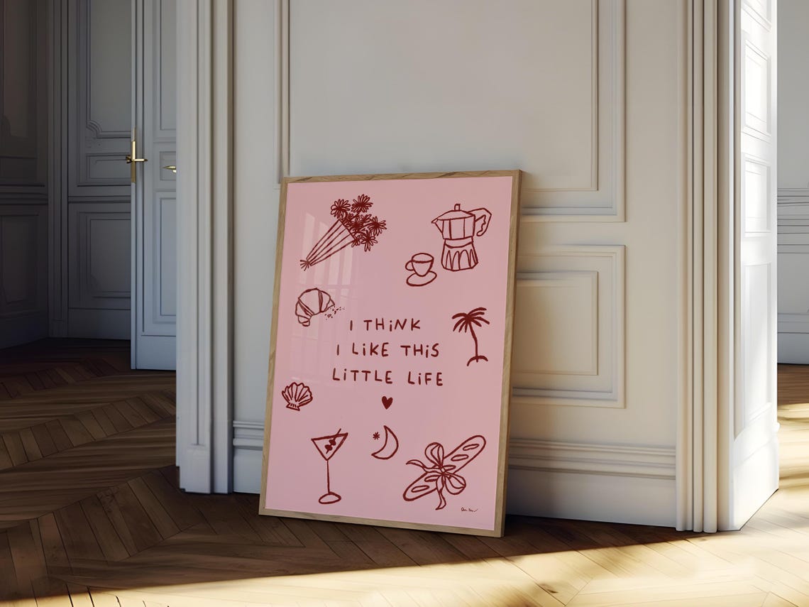Custom I Think I Like This Little Life Wall Art, Personalized Favourite ...