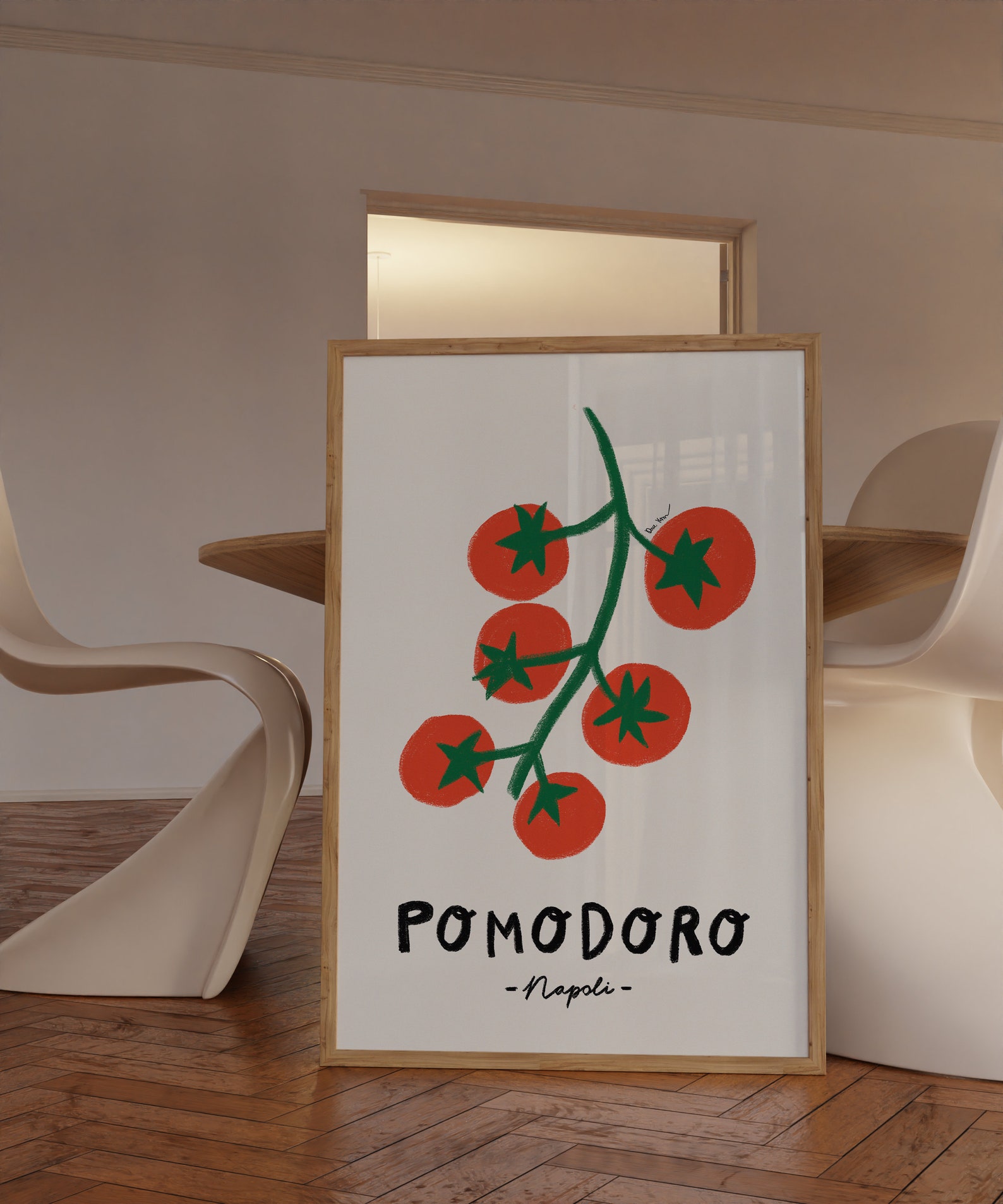 Pomodoro Napoli Wall Art, Cherry Tomato Poster, Food Art Print ...