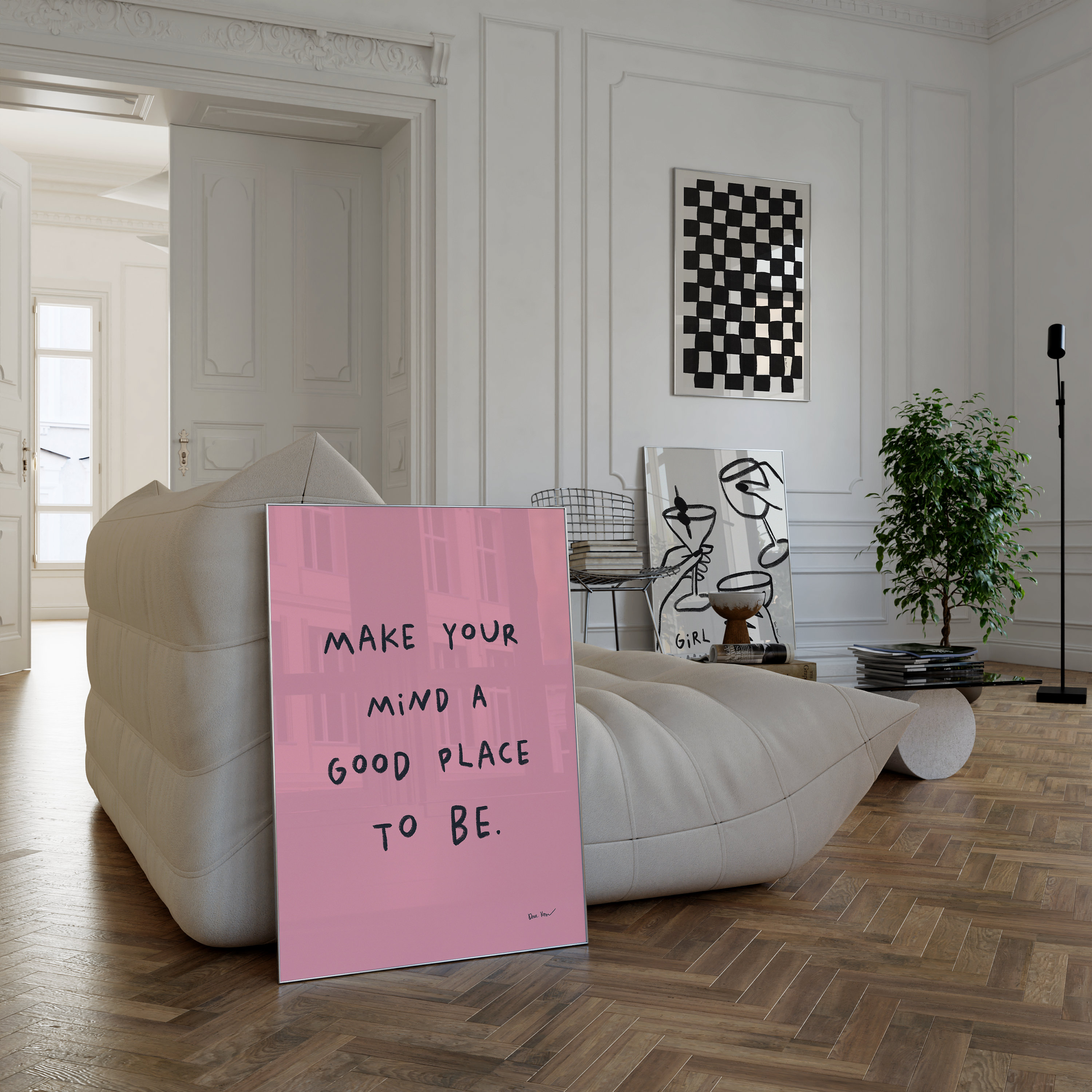 Make Your Mind a Good Place to Be Wall Art, Retro Aesthetic Print ...