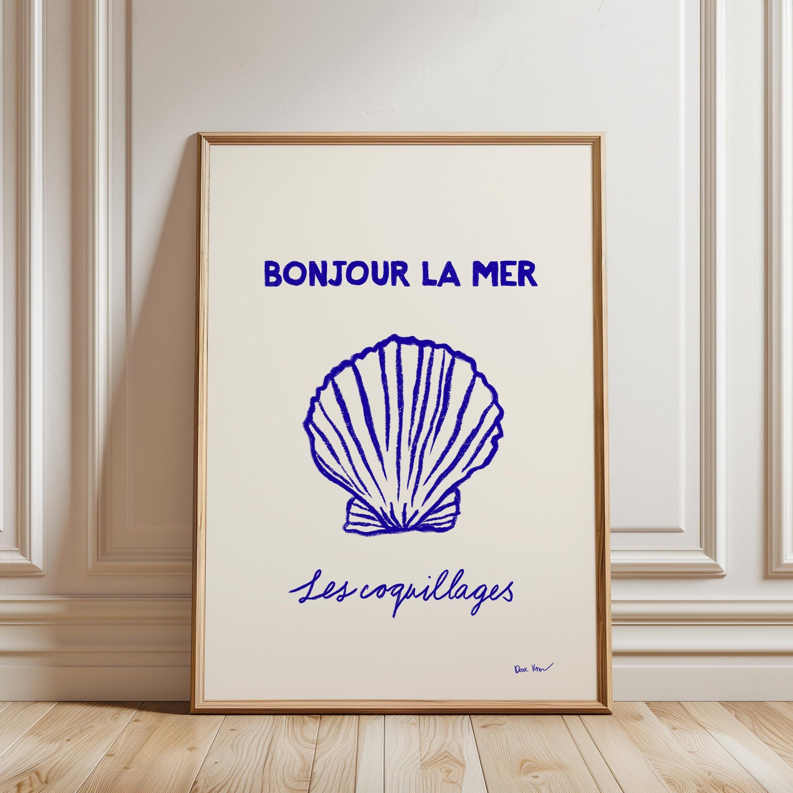 Seashell Print, Coastal Poster, Seafood Print, Modern Kitchen Art ...