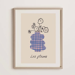 Les Fleurs Wall Art, Botanical Poster, Flowers Poster, Flowers in Vase ...