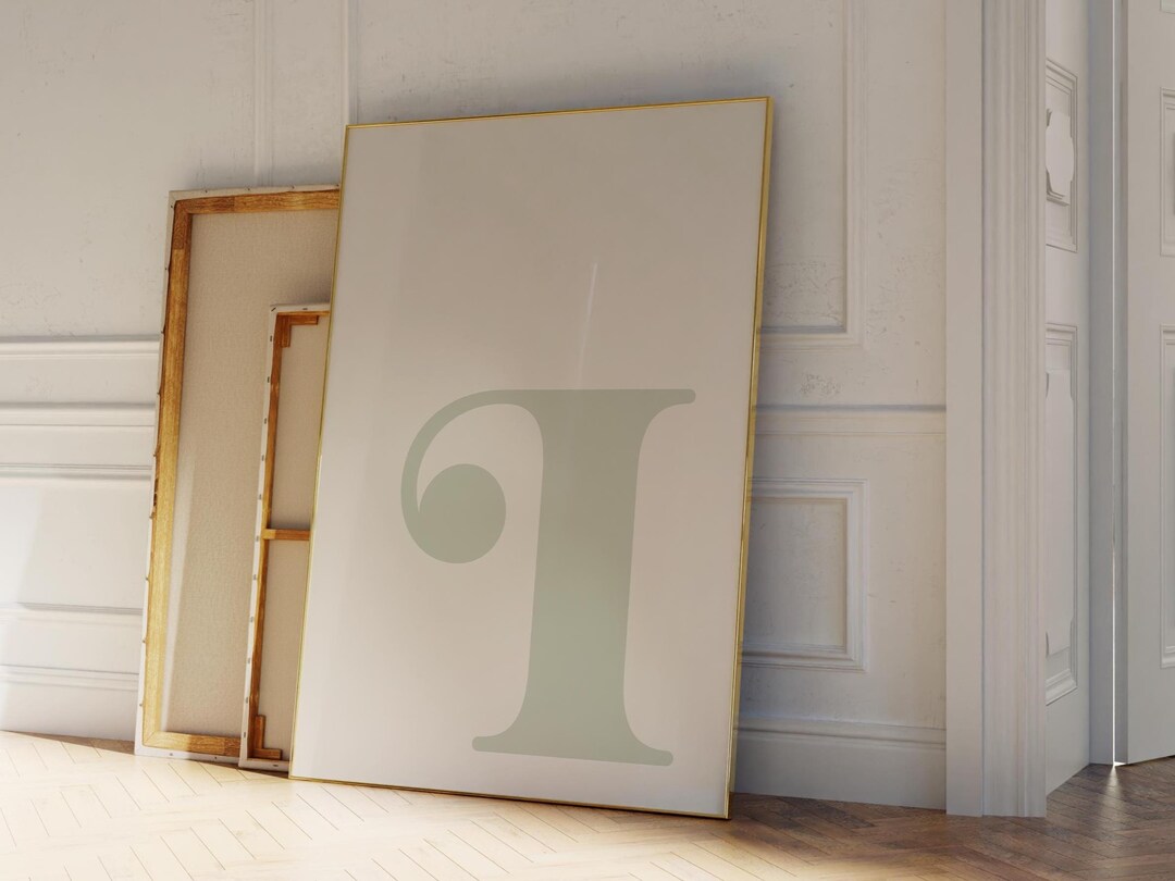 Letter I Print: Sage Green Alphabet Poster, Trendy Dorm Decor (PDF ...