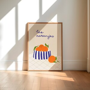 Las Naranjas Wall Art, Oranges Wall Art Print, Bowl With Oranges Decor ...