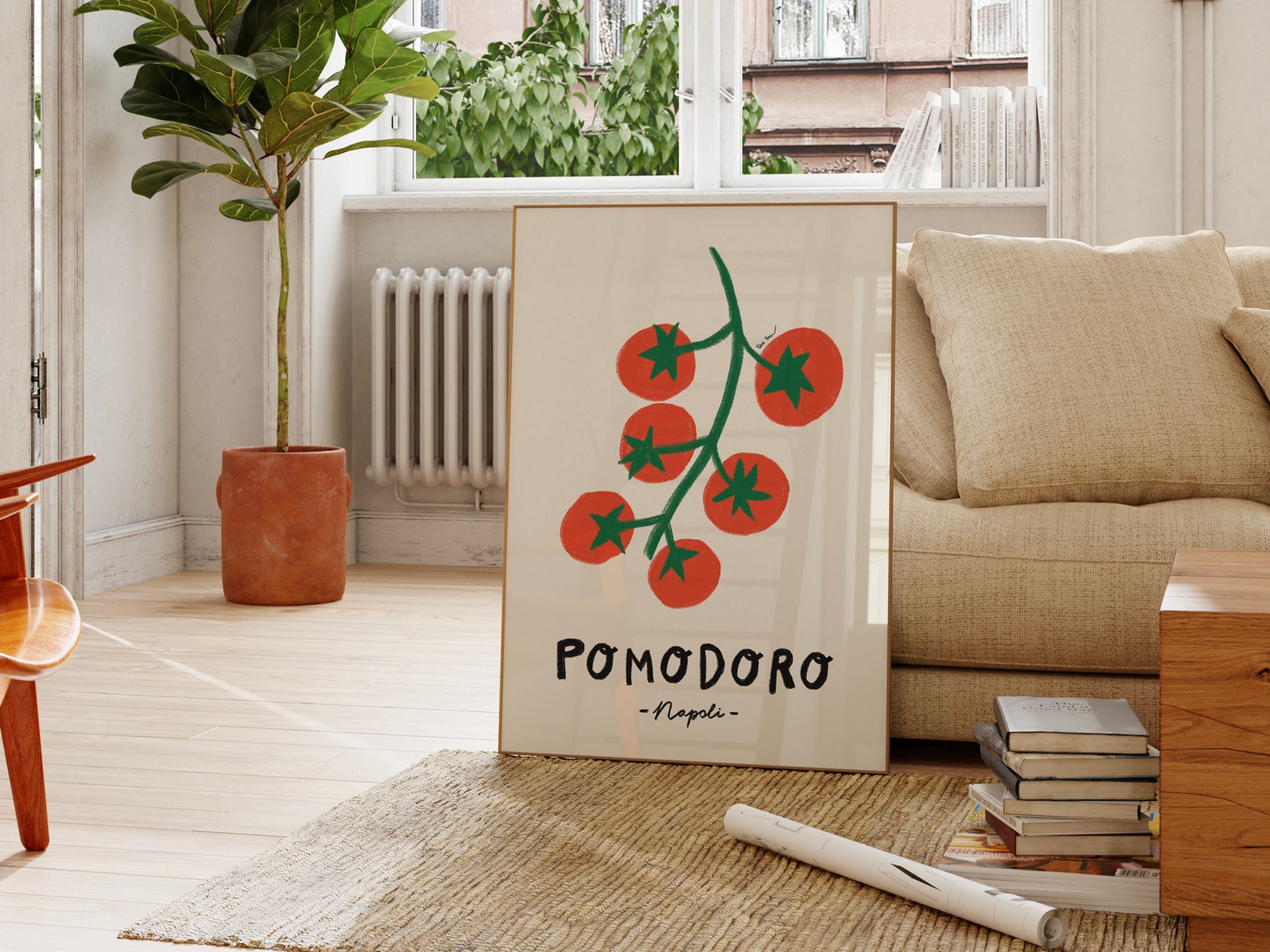 Pomodoro Napoli Wall Art, Cherry Tomato Poster, Food Art Print ...
