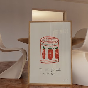 I Love You Dude Let It Rip Wall Art, the Bear Poster, Aesthetic Kitchen ...