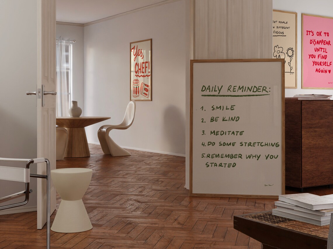 Daily Reminder Digital Print, Motivational Modern Art, Office Decor ...