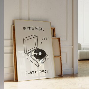 Retro Vinyl Record Player Art Print: Funky Music Poster - Etsy