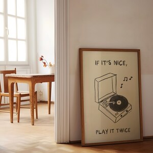 Retro Vinyl Record Player Art Print: Funky Music Poster - Etsy