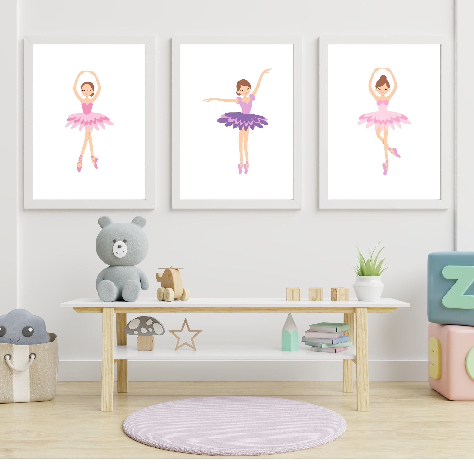 Pastel Ballerinas - Set of 4 Prints - Instant Download - Etsy