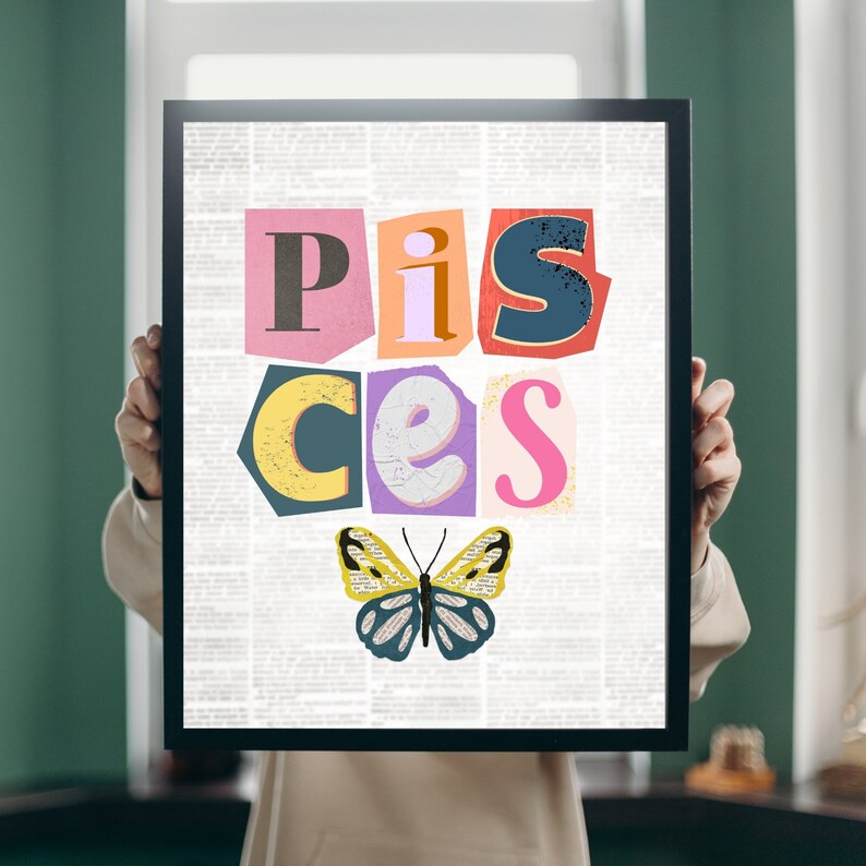 Pisces Magazine Clippings Print - Instant Download - Etsy