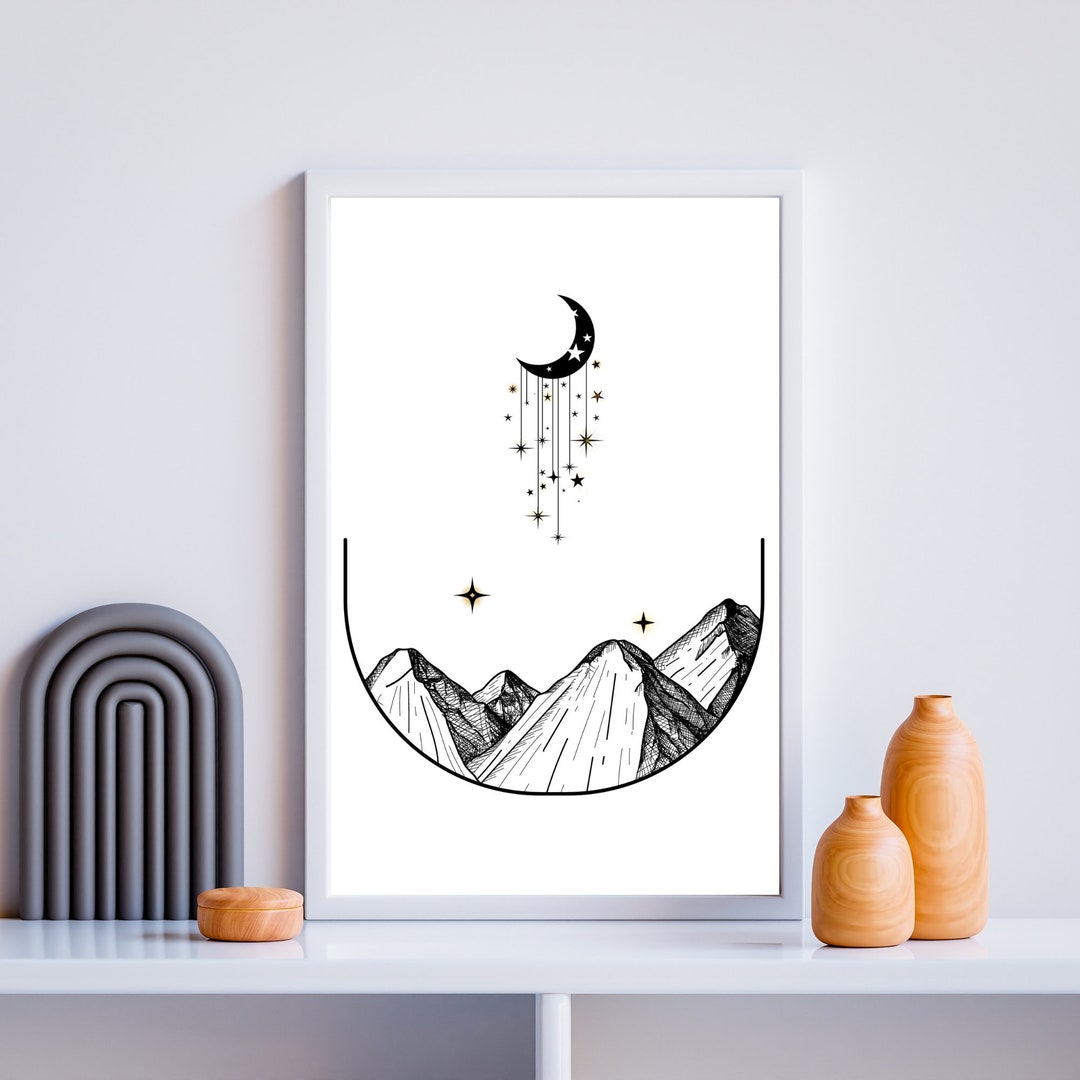 Moonlight Sparkle Printable Wall Art - Etsy