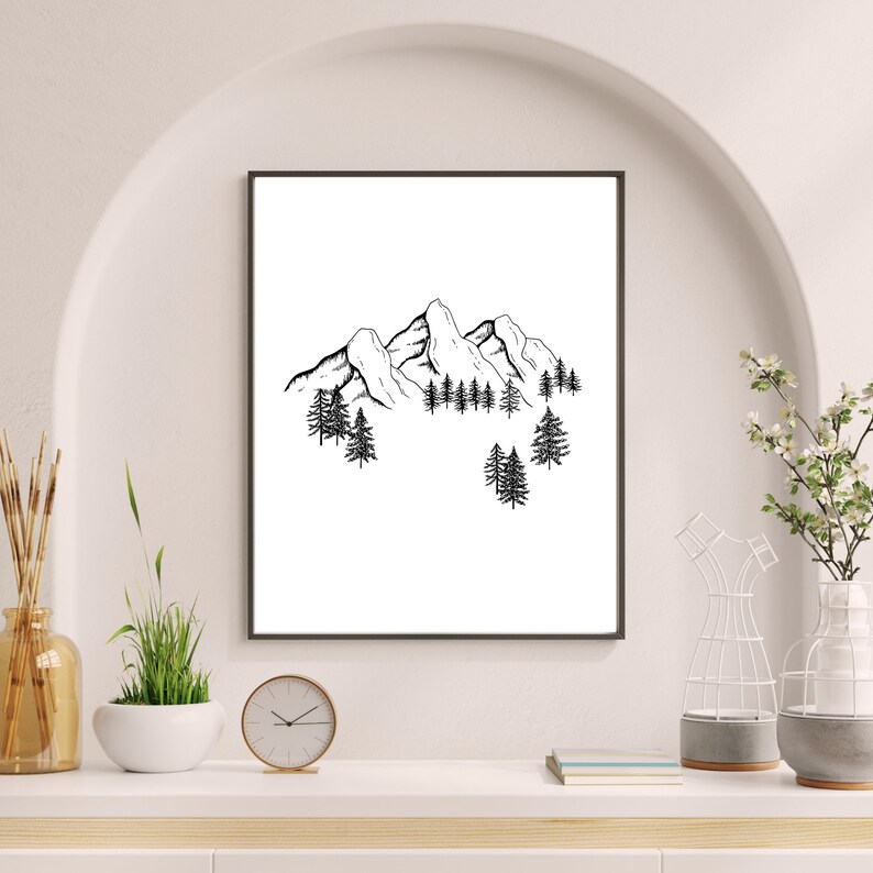 Mountain View Digital Download Printable Wall Art - Etsy