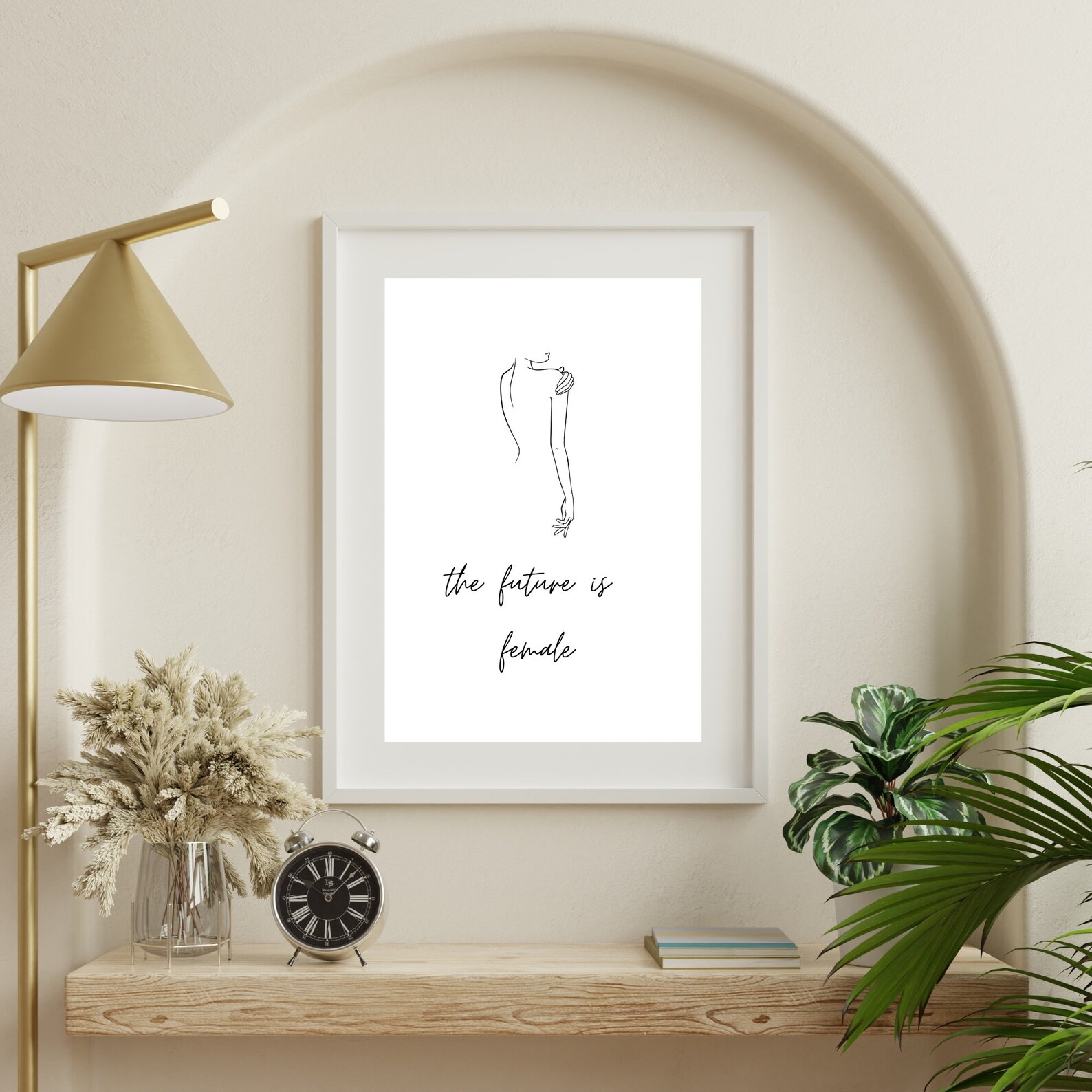 The Future is Female/female Silhouette Wall Art - Etsy