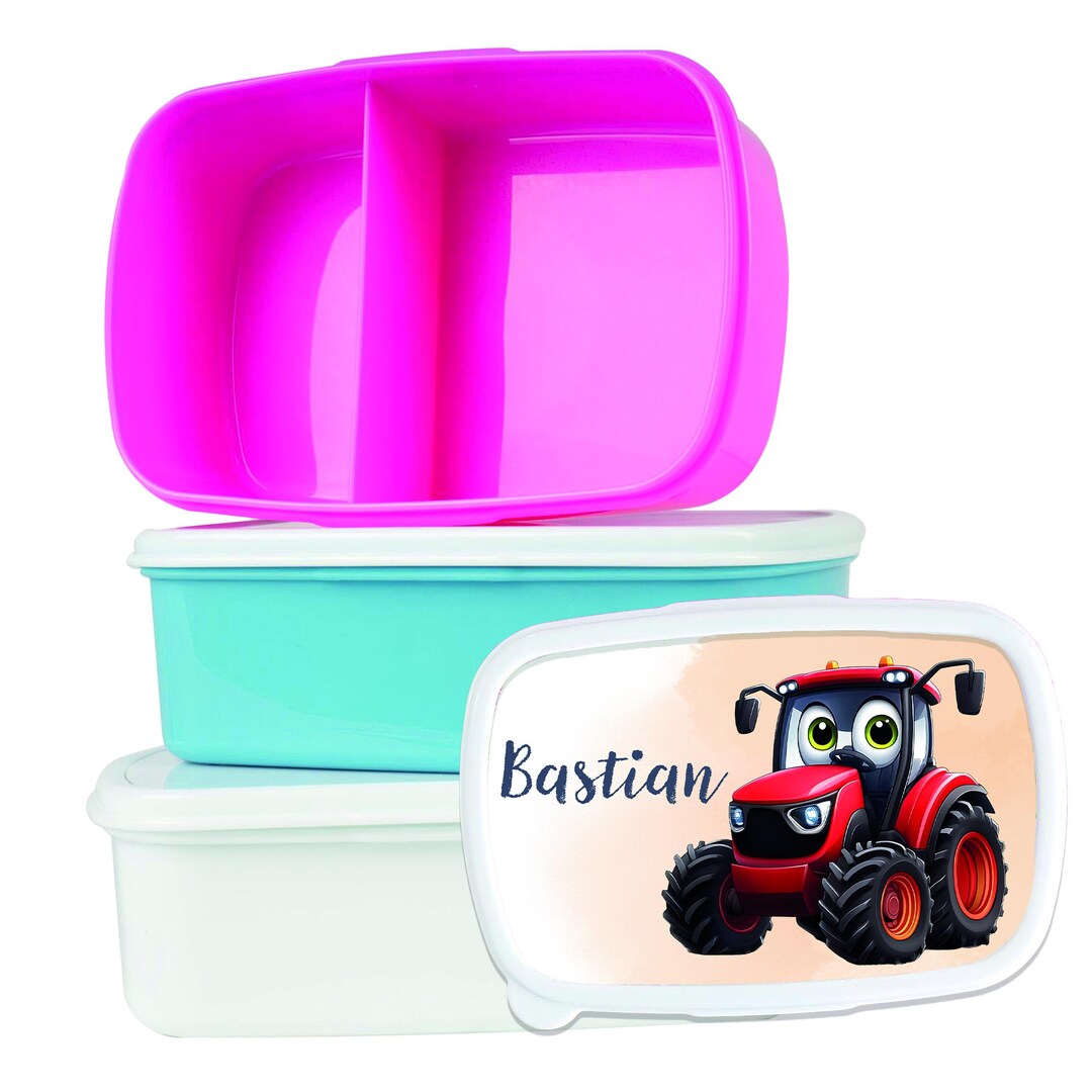 Lunch Box With Name Tractor #03 – Personalized Lunch Box for School ...