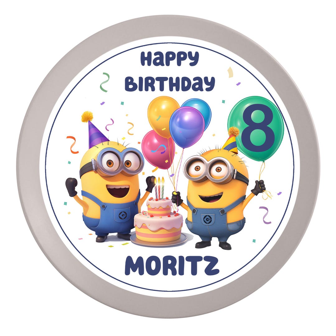 Minions Birthday Cake Topper #8 – Magical Cake Decoration for Children ...