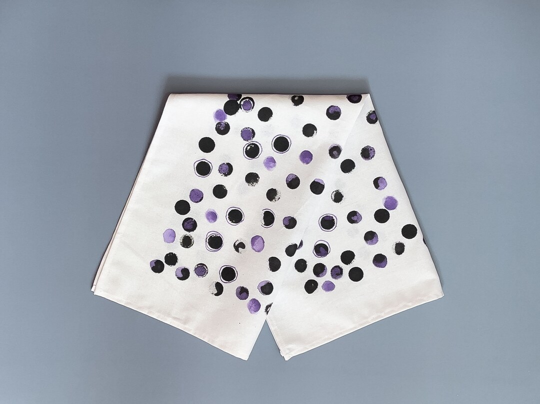 Hand Print Kitchen Towel Hand Print Tea Towel Black Purple - Etsy