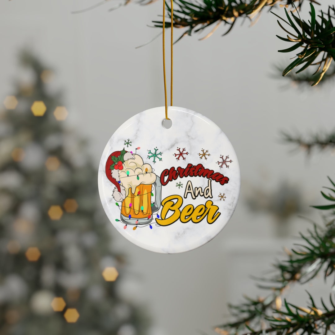 Beer Mug Christmas Ornament Christmas and a Beer - Etsy