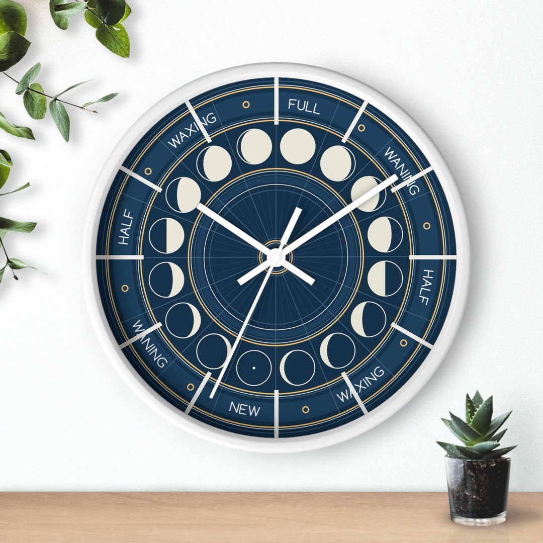 Moon Phase Decor Wall Clock - Home Decoration, Perfect Gift for Home ...