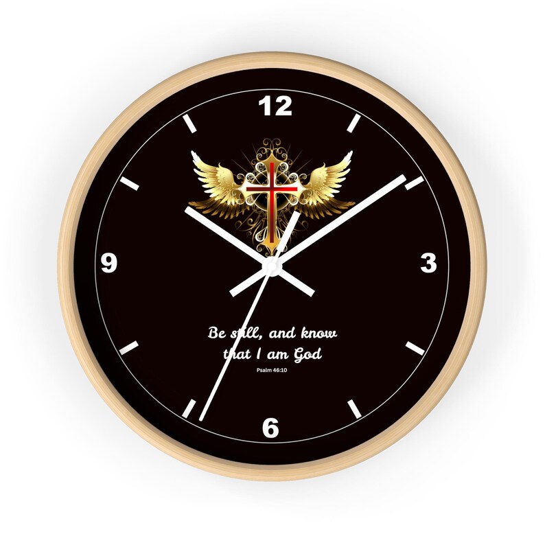 Psalm 46:10 Scripture Wall Clock – Christian Home Decor, Faith Gift - Etsy