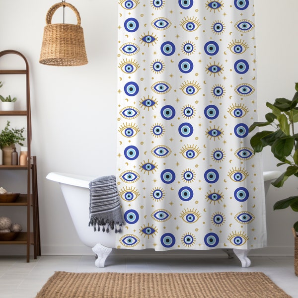 Evil Eye Shower Curtain - Etsy