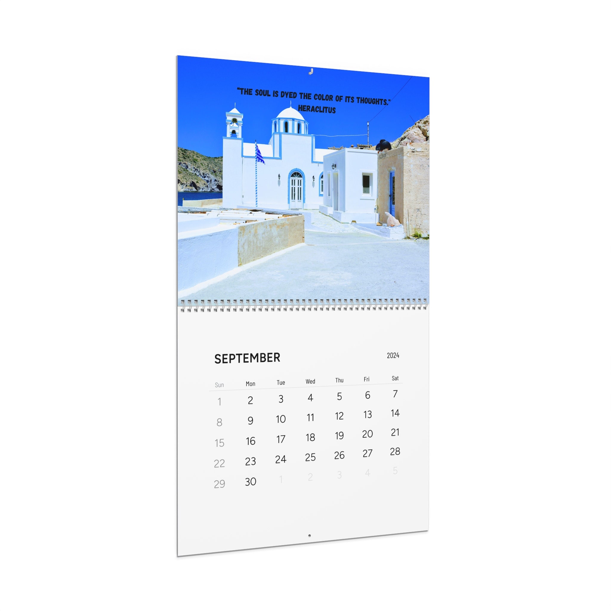 Greece Wall Calendars 2024 with Greek philosopher famous quote for ...