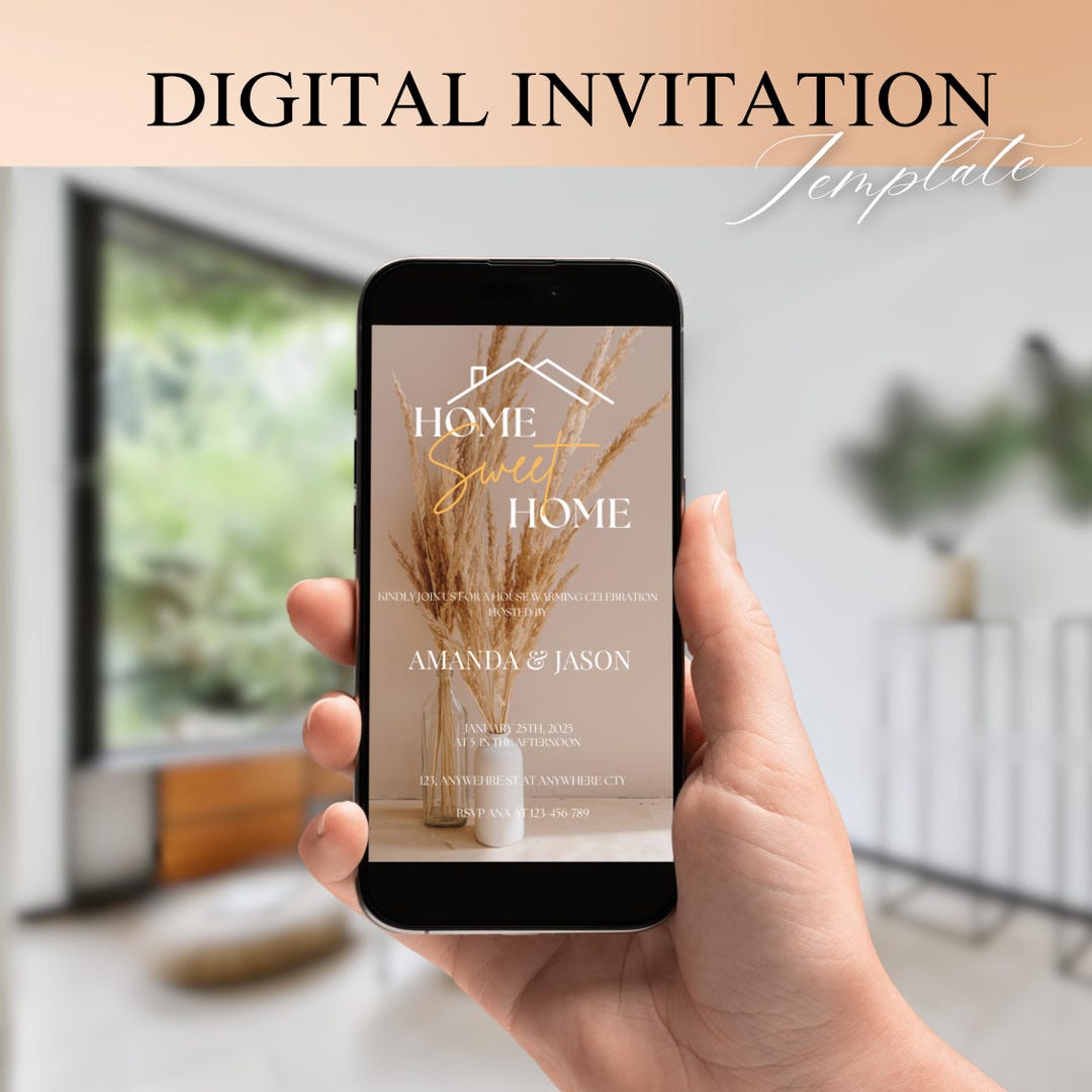Housewarming Invite, Digital House Warming Invitation, New Home ...
