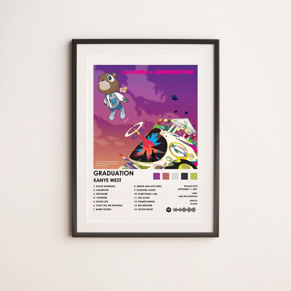 Graduation Kanye West Poster - Etsy