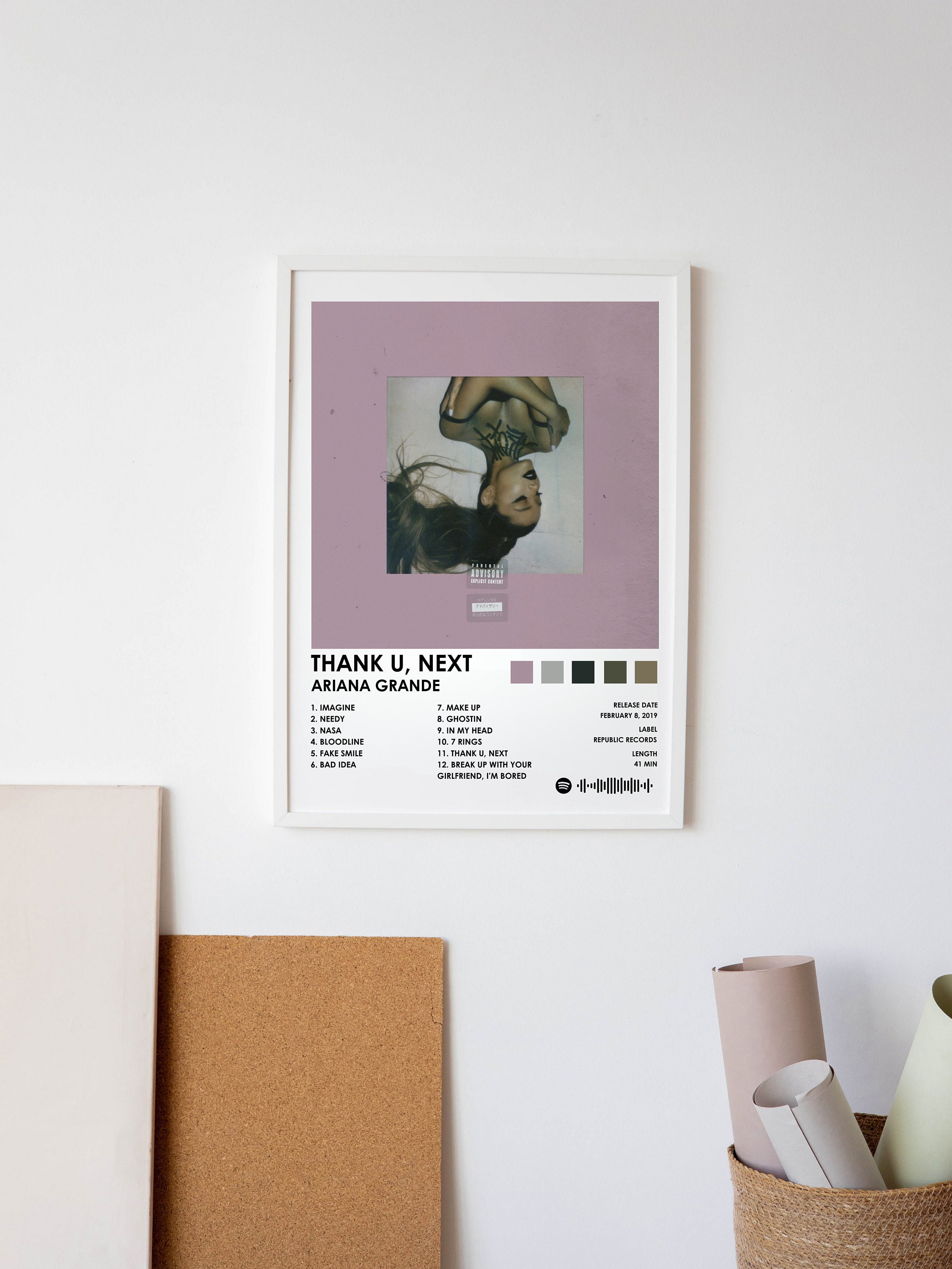 Ariana Grande Thank U, Next Ariana Grande Album Album Cover Poster A5 ...
