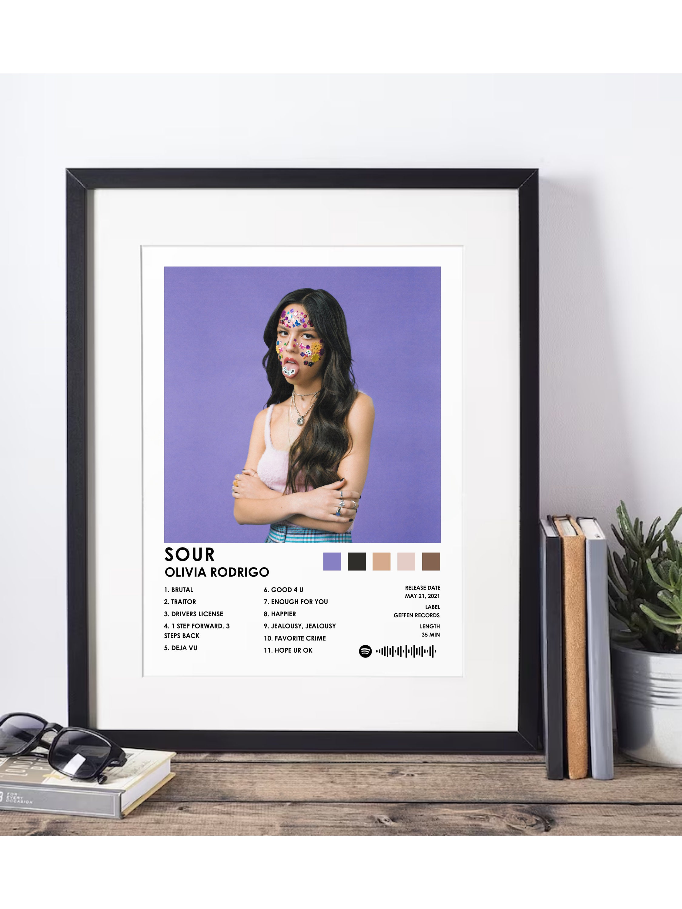 Olivia Rodrigo Sour Olivia Rodrigo Album Album Cover Poster A5 A4 A3 A2 ...