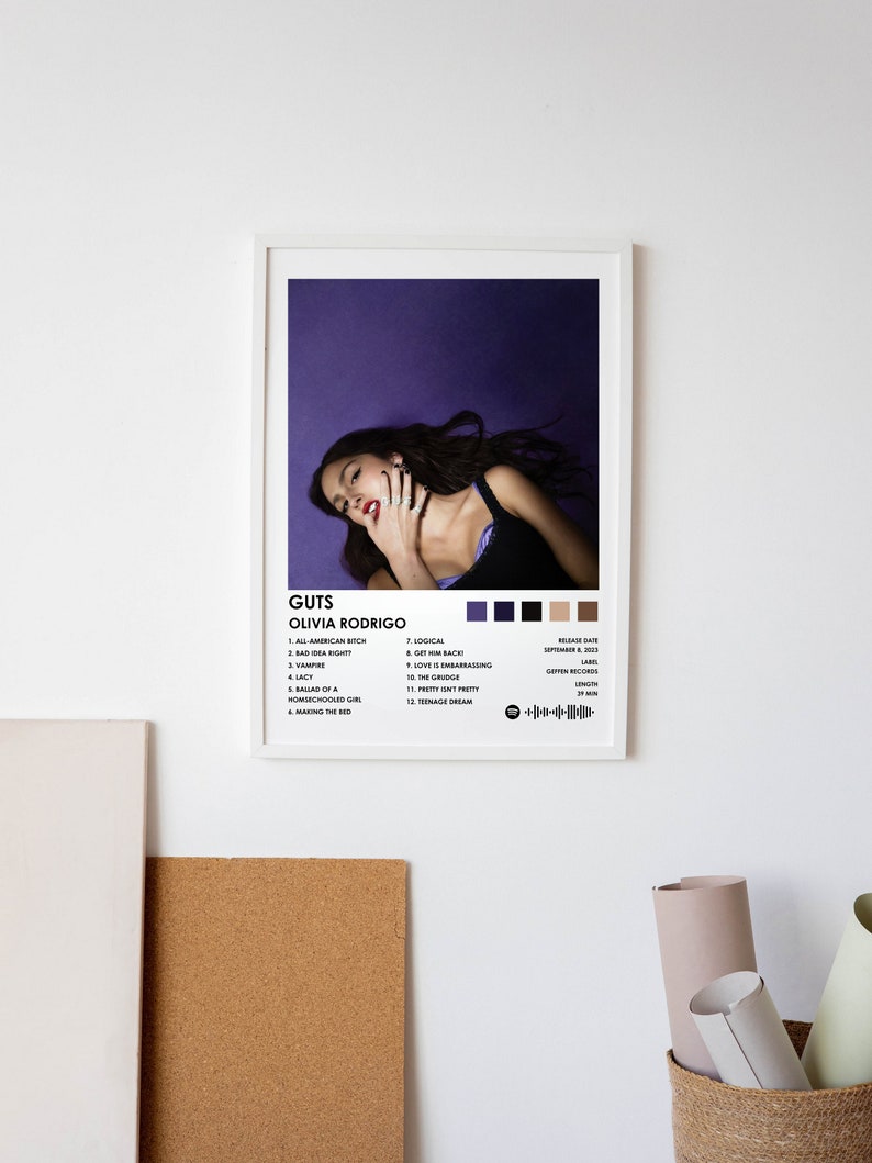 Olivia Rodrigo Guts Olivia Rodrigo Album Album Cover Poster A5 A4 A3 A2 ...