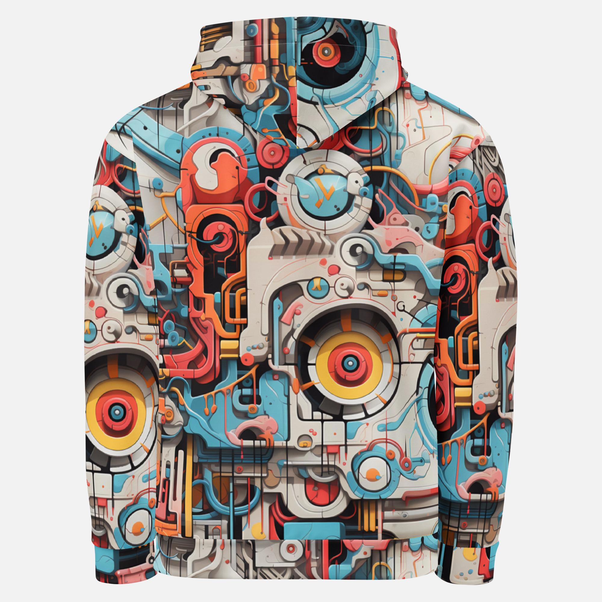 Futuristic Mechanical Art Hoodie - Sci-fi Inspired - Streetwear Design ...